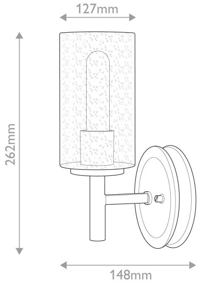 Hinkley HK-COLLIER1-BX - Nástěnné svítidlo COLLIER 1xE27/60W/230V