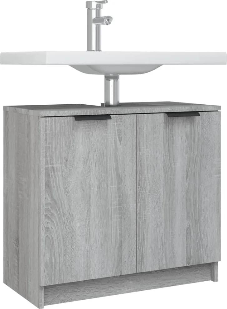 vidaXL Koupelnová skříňka šedá sonoma 64,5x33,5x59 cm kompozitní dřevo [817064]