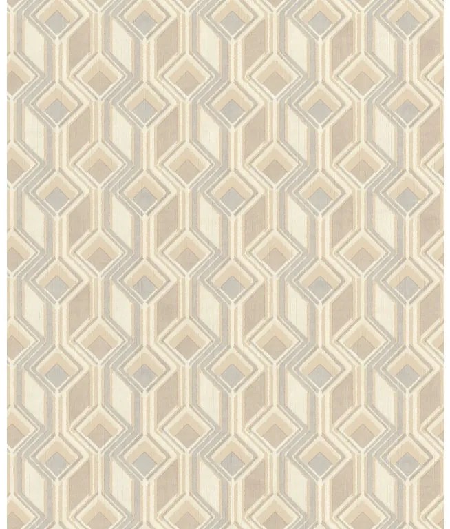 Vliesová tapeta béžová, šedá - geometrická, retro 746518 / Tapety na zeď Indian style (0,53 x 10,05 m) Rasch