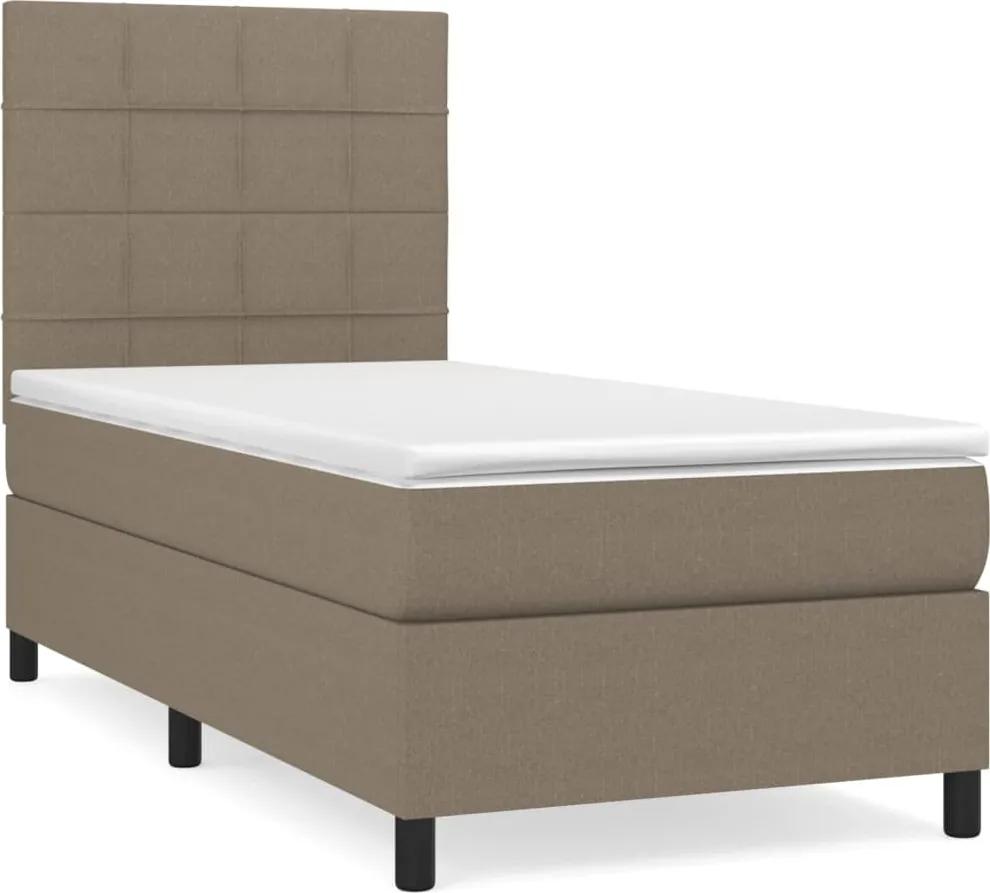 vidaXL Box spring postel s matrací 90x190 cm textil [3141741] Barva: Tmavě šedá