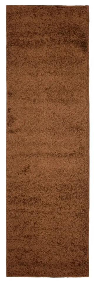Kusový koberec shaggy Parba hnědý atyp 60x200cm