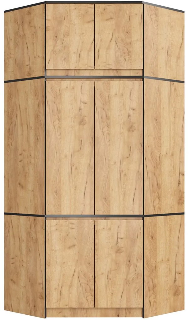 Nástavec na rohovou šatní skříň CLP 100 cm dub craft