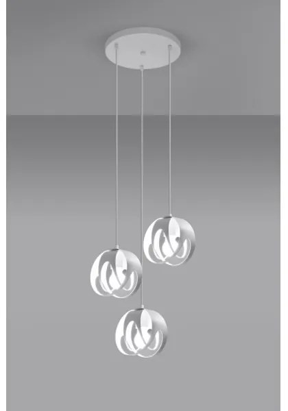 Sollux SL.1084 - Lustr na lanku TULOS 3xE27/60W/230V bílá