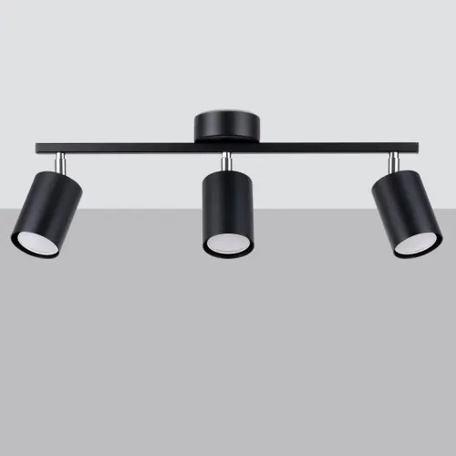 Stropní svítidlo SOLLUX LEMMI 3 černé GU10 3x40W bez žárovky SL.1128
