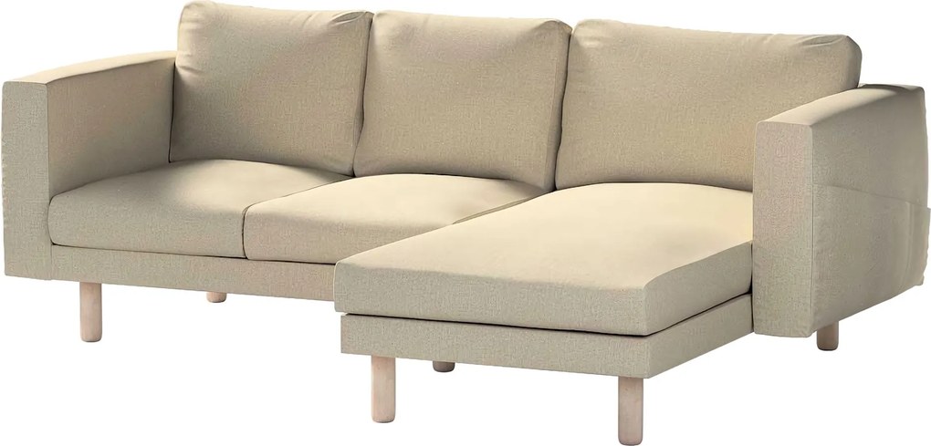 Potah na pohovku IKEA Norsborg 3-místná se šezlongem barva béžová látka pletený vzor