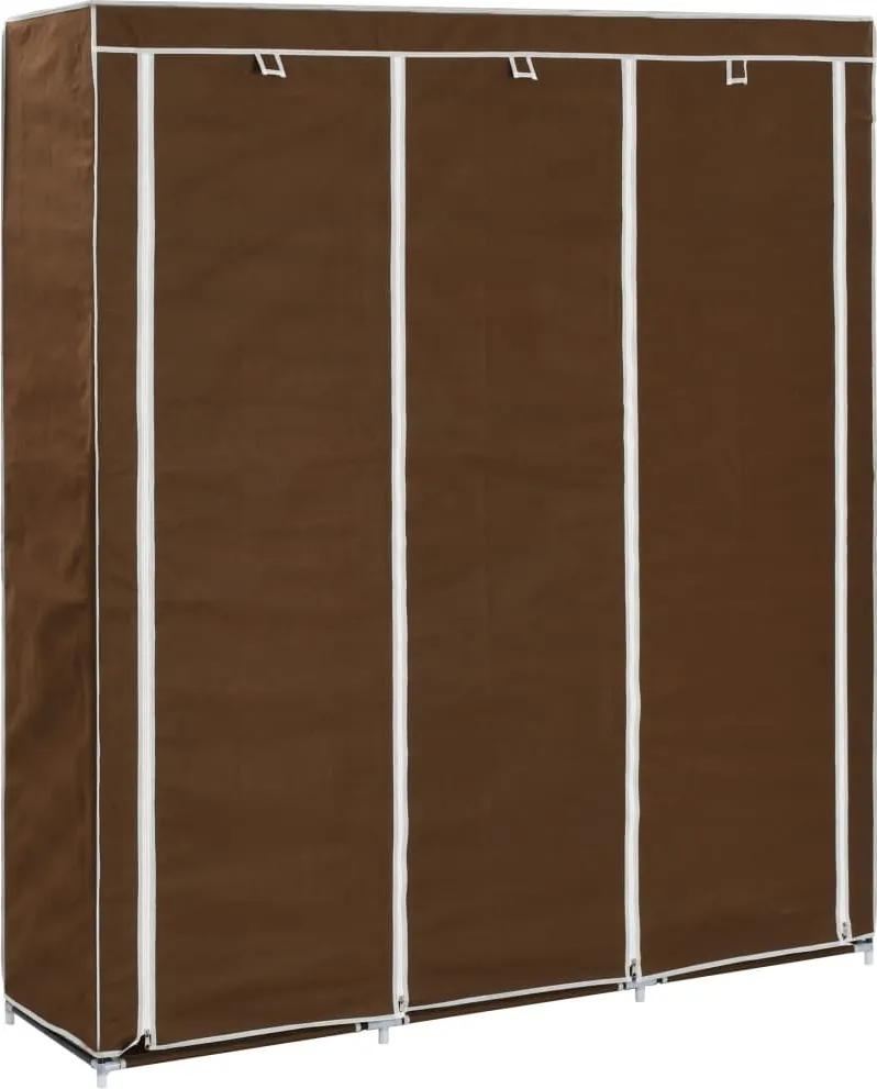 vidaXL Šatní skříň s přihrádkami a tyčemi 150x45x175 cm textil [282454] Barva: krémová