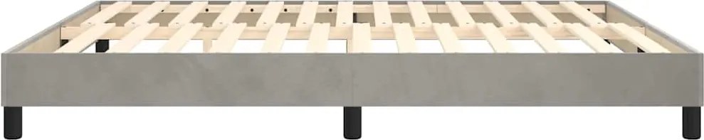 Rám postele s boxspringem světle šedý 180 x 200 cm samet 3120784