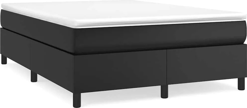 Rám postele s boxspringem černá 140 x 200 cm umělá kůže 3121047