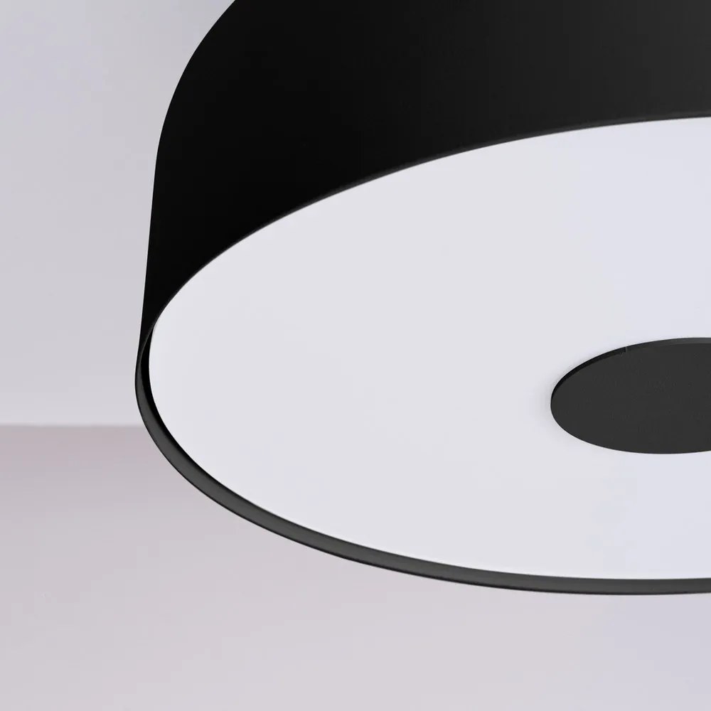 Černé kovové stropní svítidlo ø 30 cm Blacko – Sollux