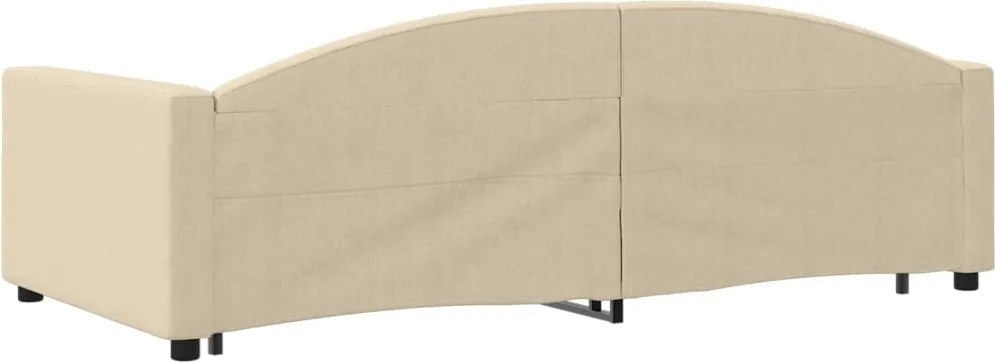 Válenda s přistýlkou krémová 100 x 200 cm textil 3197197