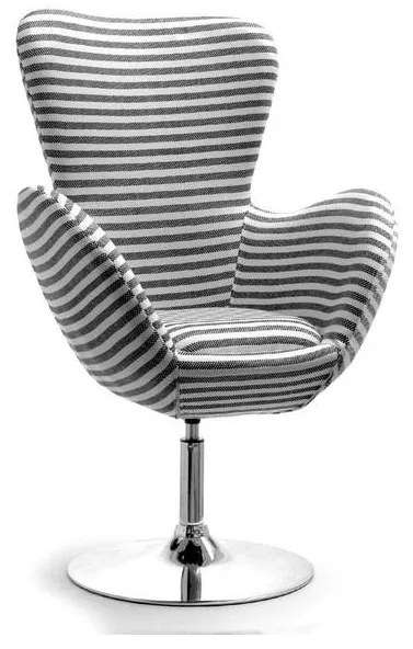 design4life Kancelářská židle HERMI černobílé pruhy