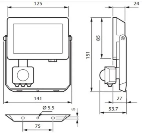 Philips - LED Reflektor se senzorem DECOFLOOD LED/20W/230V IP65