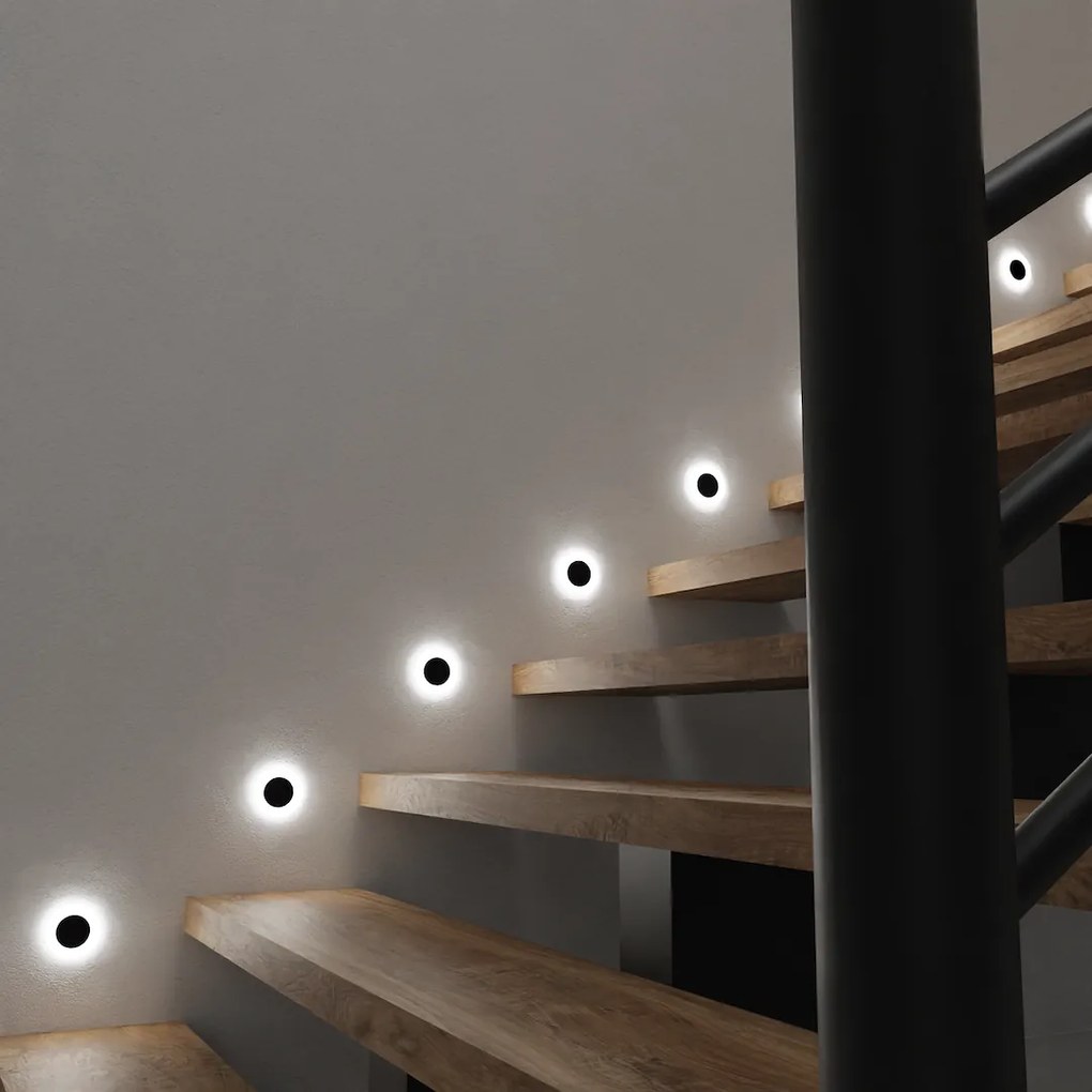 Schodišťové LED svítidlo Oti, 1x LED 0,6w, 4000k, b