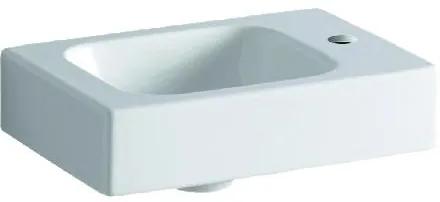 Geberit iCon - Umývátko bez přepadu s otvorem vpravo, 380x280 mm, bílá 124736000
