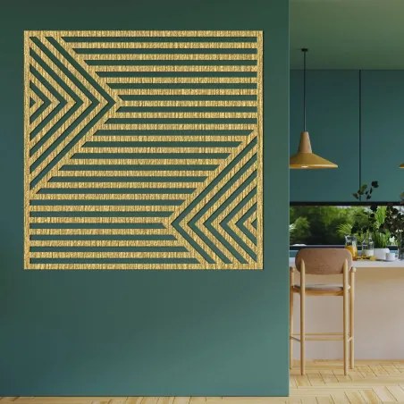 Dřevěný obraz na zeď s geometrickým vzorem | SENTOP PR0487