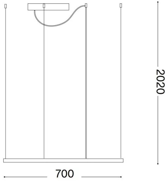Ideal Lux - LED Lustr na lanku ORACLE SLIM LED/44W/230V 3000K 70x70 cm bílá