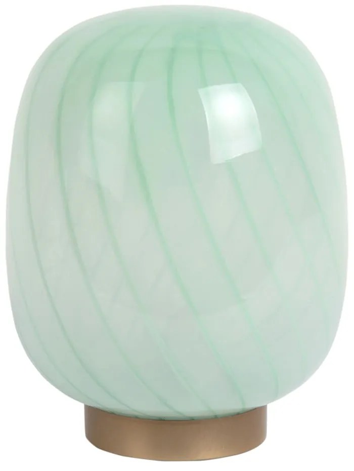 Světle zelená stolní lampa se skleněným stínidlem (výška 20 cm) Summer Globe – Leitmotiv
