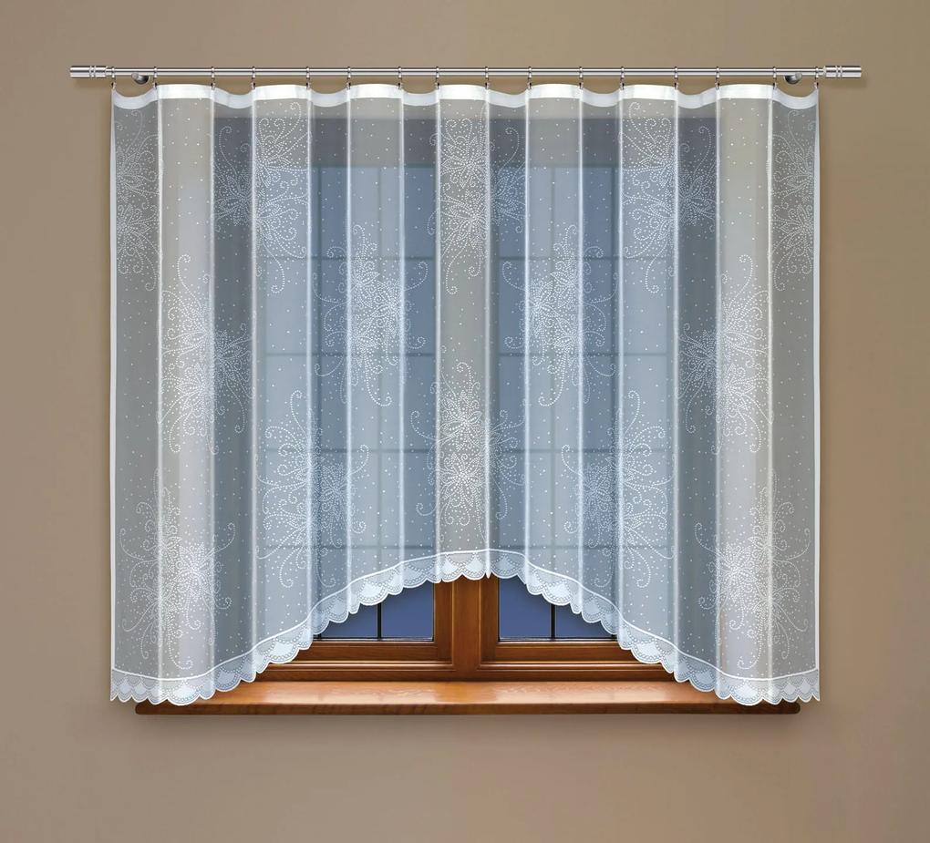 Dekorační žakárová záclona s řasící páskou ARABIA 160 bílá 300x160 cm MyBestHome