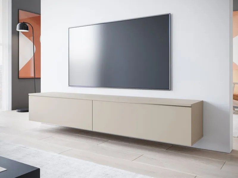 TV stolek Dlone 180, Barva: kašmírová béžová, Osvětlení: bez osvětlení
