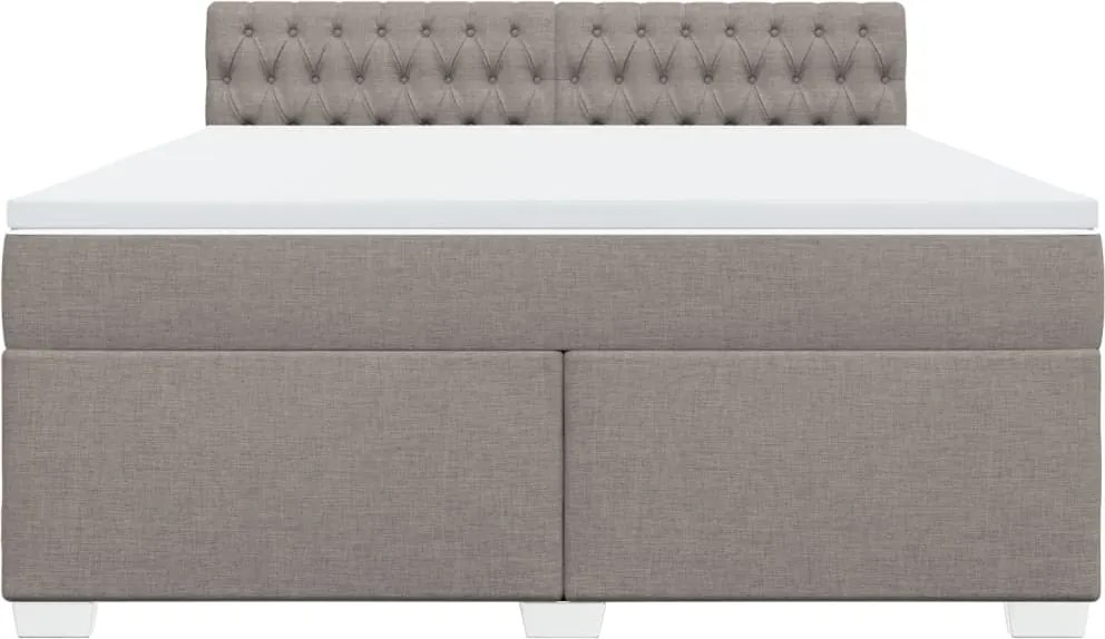 Box spring postel s matrací taupe 180x200 cm textil 3285978