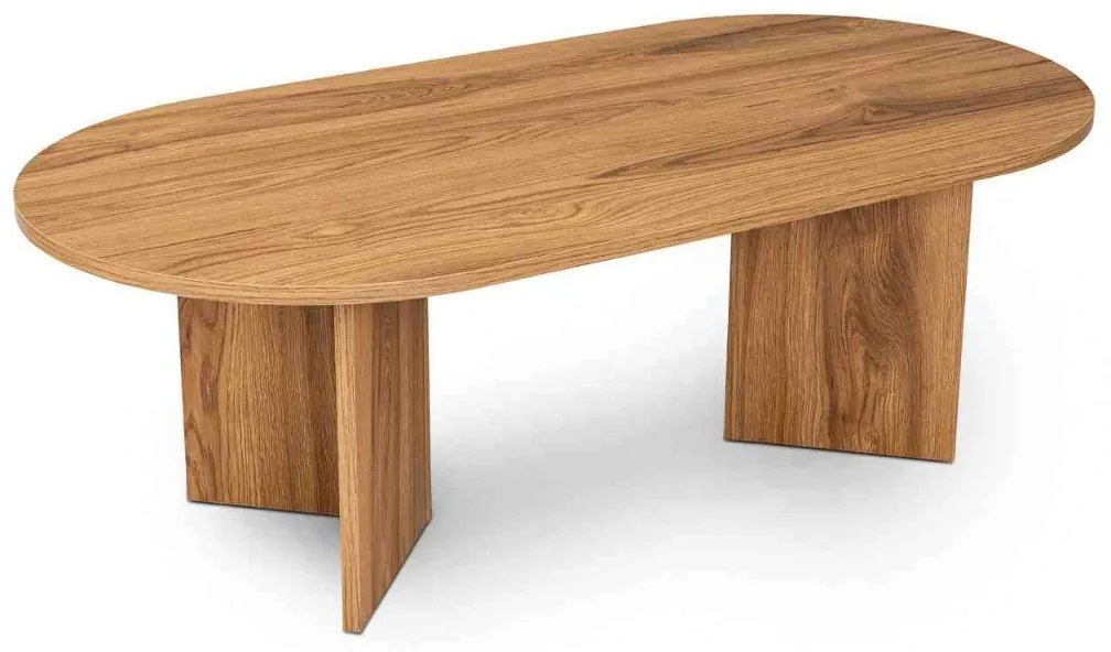 Designový konferenční stolek Quinlan 120 cm hnědý