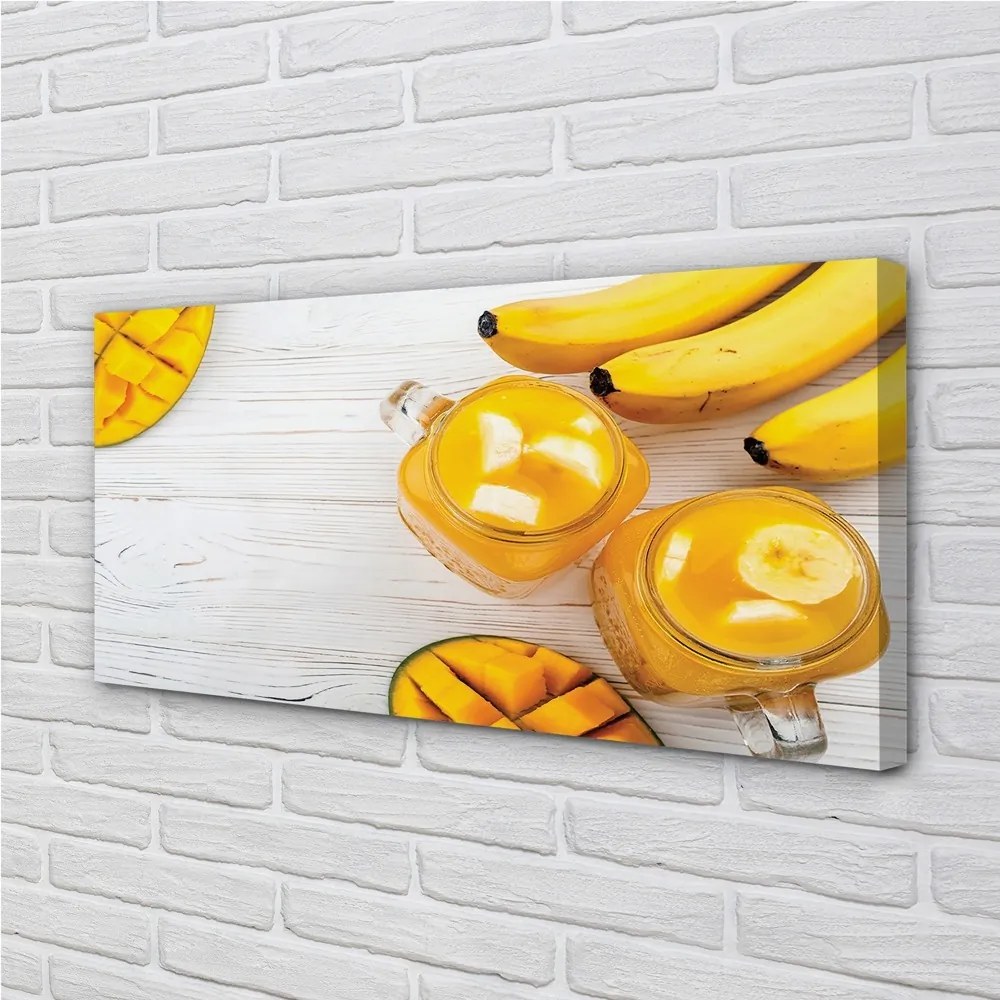 Obrazy na plátně Mango banán smoothie 140x70 cm