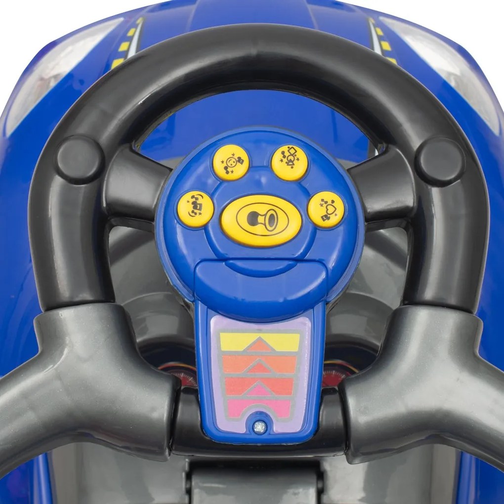 Dětské odrážedlo s vodící tyčí 3v1 Baby Mix Mega Car modré