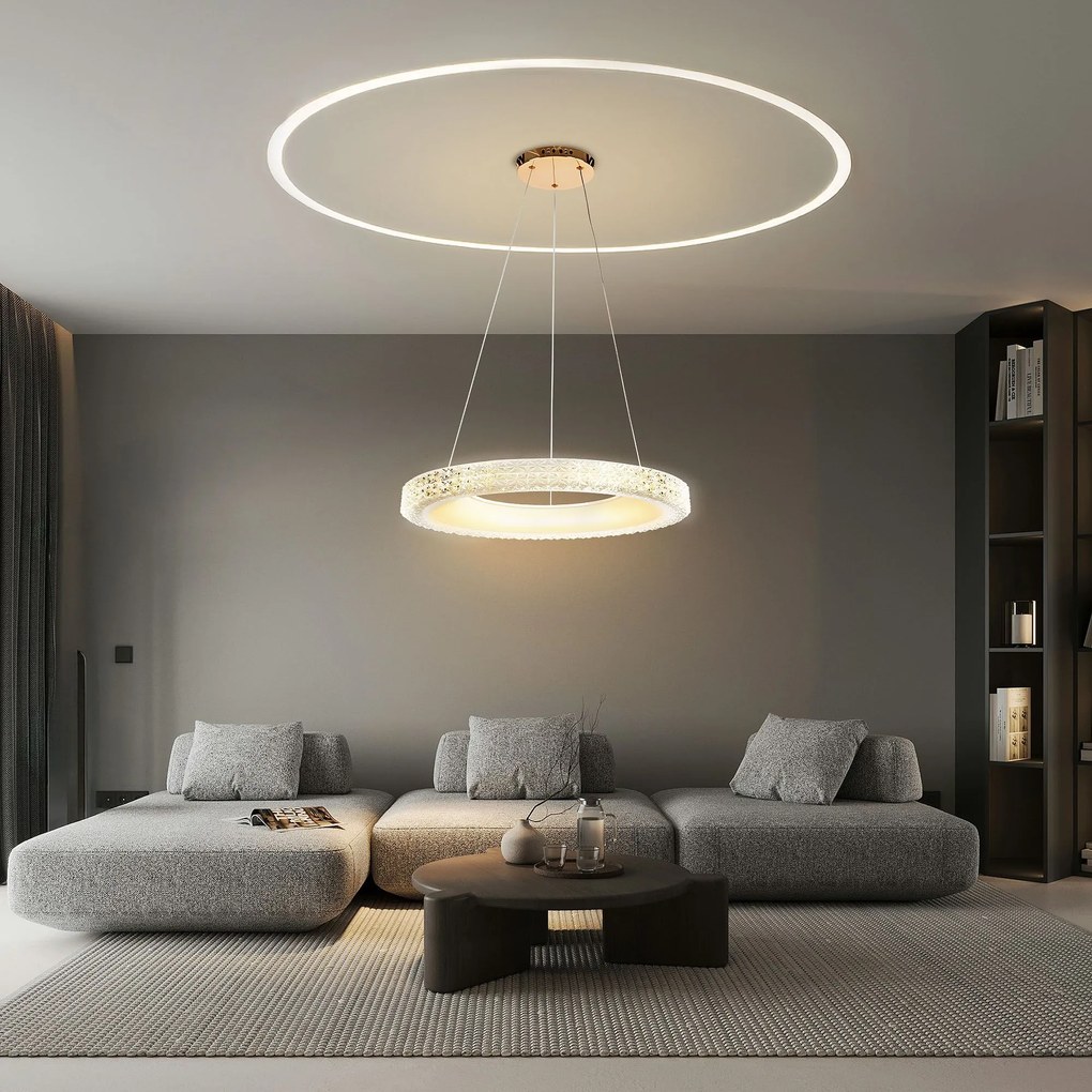 Toolight Toolight, LED stropní svítidlo 60cm MS002-CP, růžové zlato, OSW-09611