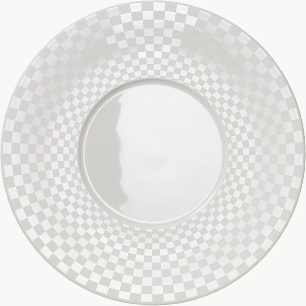 Sada talířů z kostního porcelánu Cross White, 6 dílů