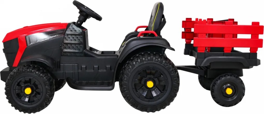 Ramiz Titánový traktor s přívěsem červený