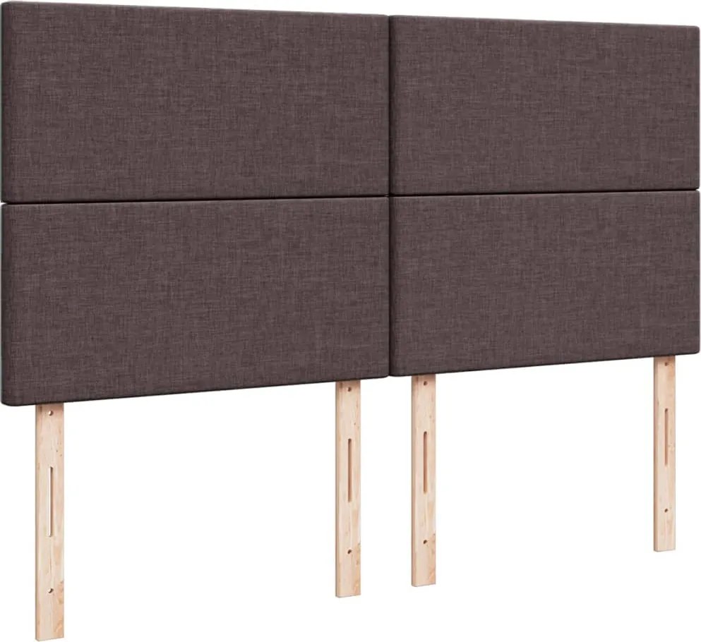 Box spring postel s matrací tmavě hnědá 180x200 cm textil 3291355