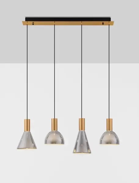 Designový lustr Voi 4 line Šedá