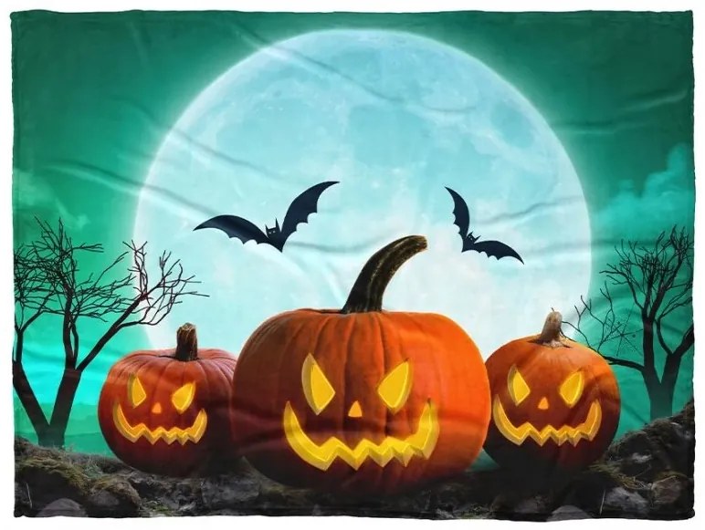 Dětská deka Dýně Halloween 150x200 cm