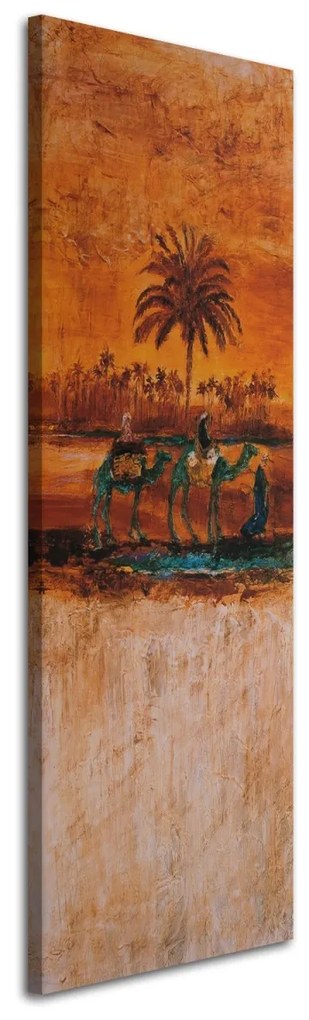 Obraz na plátně Palm Camel Desert - 30x90 cm