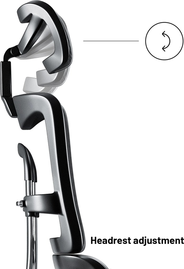 Ergonomická kancelářská židle s podnožkou Normal Size, černá: Diablo V-Master