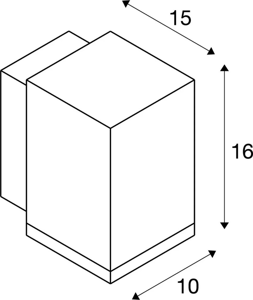 LA 1003417 ENOLA SQUARE M single venkovní LED nástěnné přisazené svítidlo antracit - BIG WHITE (SLV)