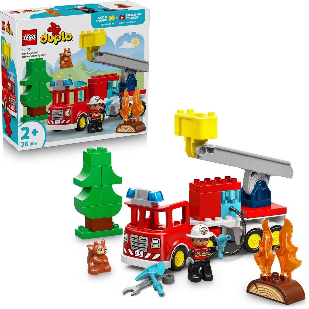 Lego® duplo® town 10473 hasičské auto s hadicí a hasičem 5702018056530