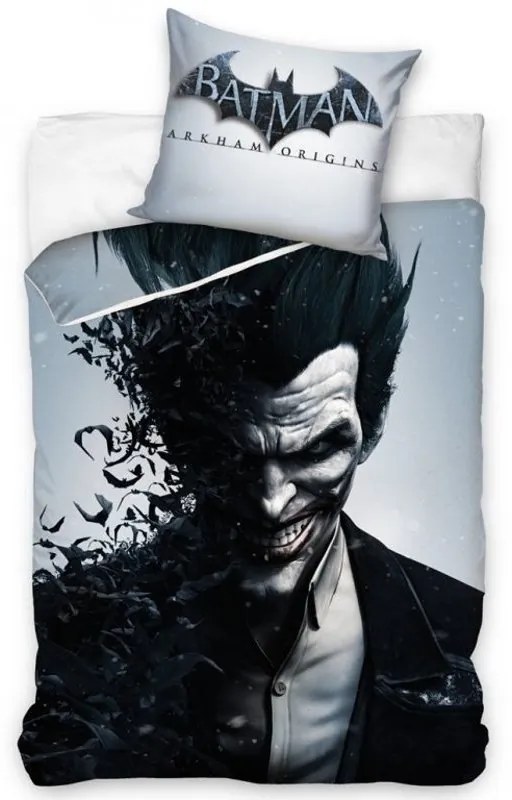 Carbotex · Ložní povlečení Batman Arkham Knight - Joker - 100% bavlna - 70x80 cm + 140x200 cm