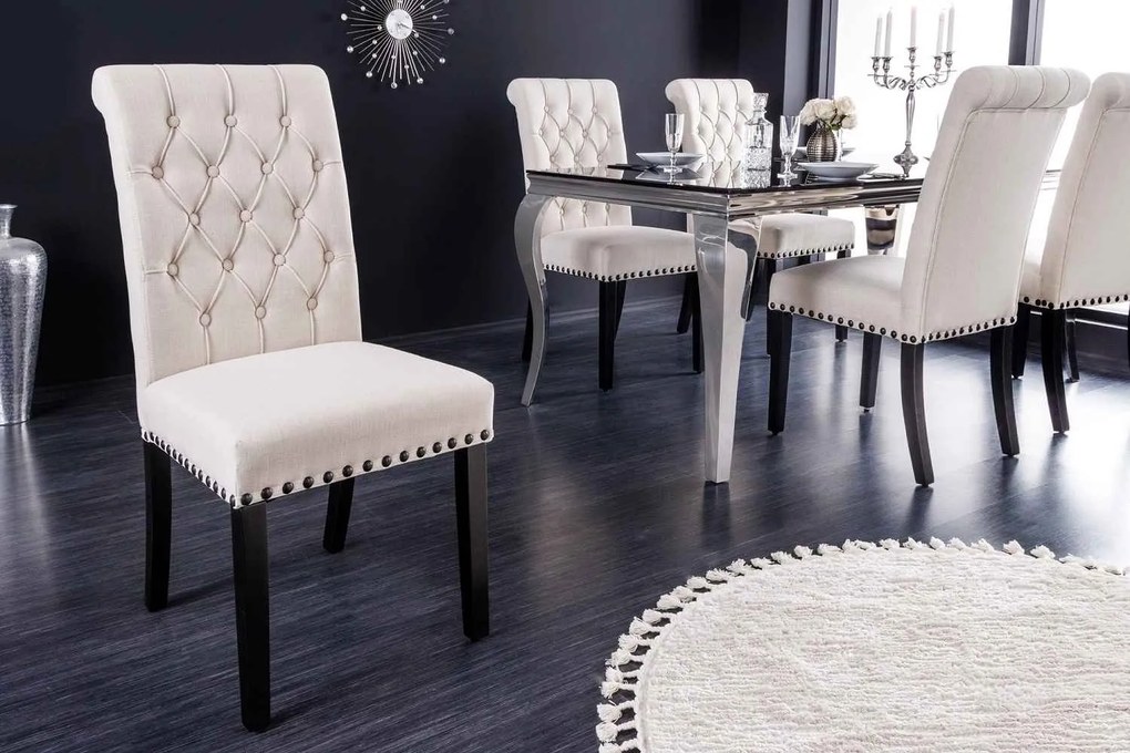 Designová židle Queen II béžová - skladem