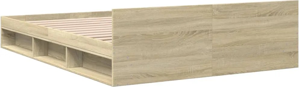 Rám postele se zásuvkami dub sonoma 140x190 cm kompozitní dřevo 3280764