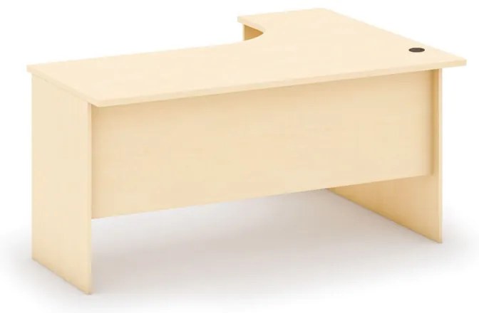 Rohový kancelářský psací stůl MIRELLI, 140x120 cm, levý, bříza