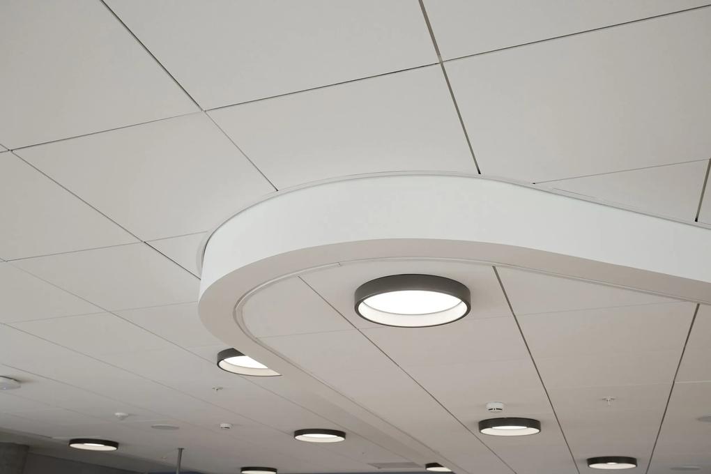 Stropní svítidlo Circle Semi Recessed LED 3000K 45,6 cm černá