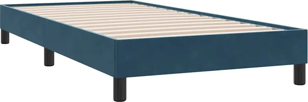 Postel Box Spring bez matrace tmavě modrá 80x210 cm samet 3315805