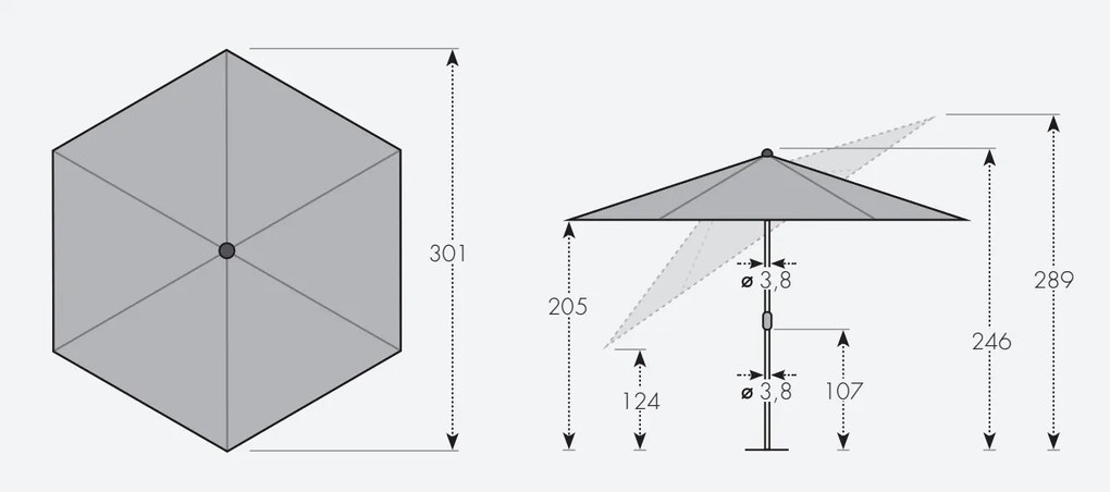 Doppler LIFE 305 cm hnědá