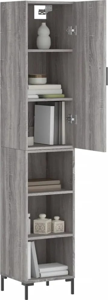 Skříň highboard šedá sonoma 34,5 x 34 x 180 cm kompozitní dřevo 3198983