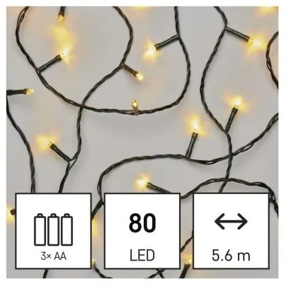 LED vánoční řetěz Copy s časovačem 5,6 teplá bílá