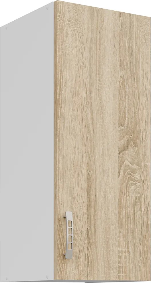 SARA | horní skříňka 30 G-72 1F policová | 40 cm | bílá/dub sonoma