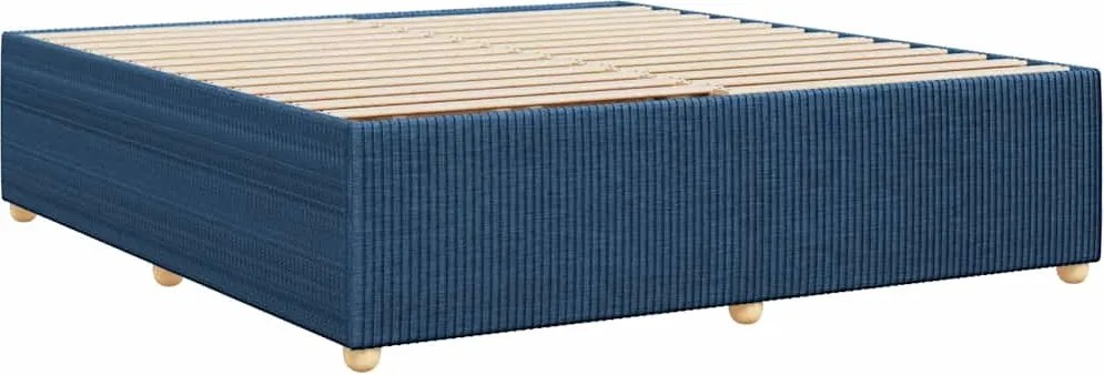 Rám postele bez matrace modrý 200 x 200 cm textil 3284969
