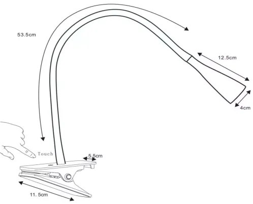 Lucide 18256/03/30 - LED Stmívatelná stolní lampa s klipem ZOZY LED/4W/230V