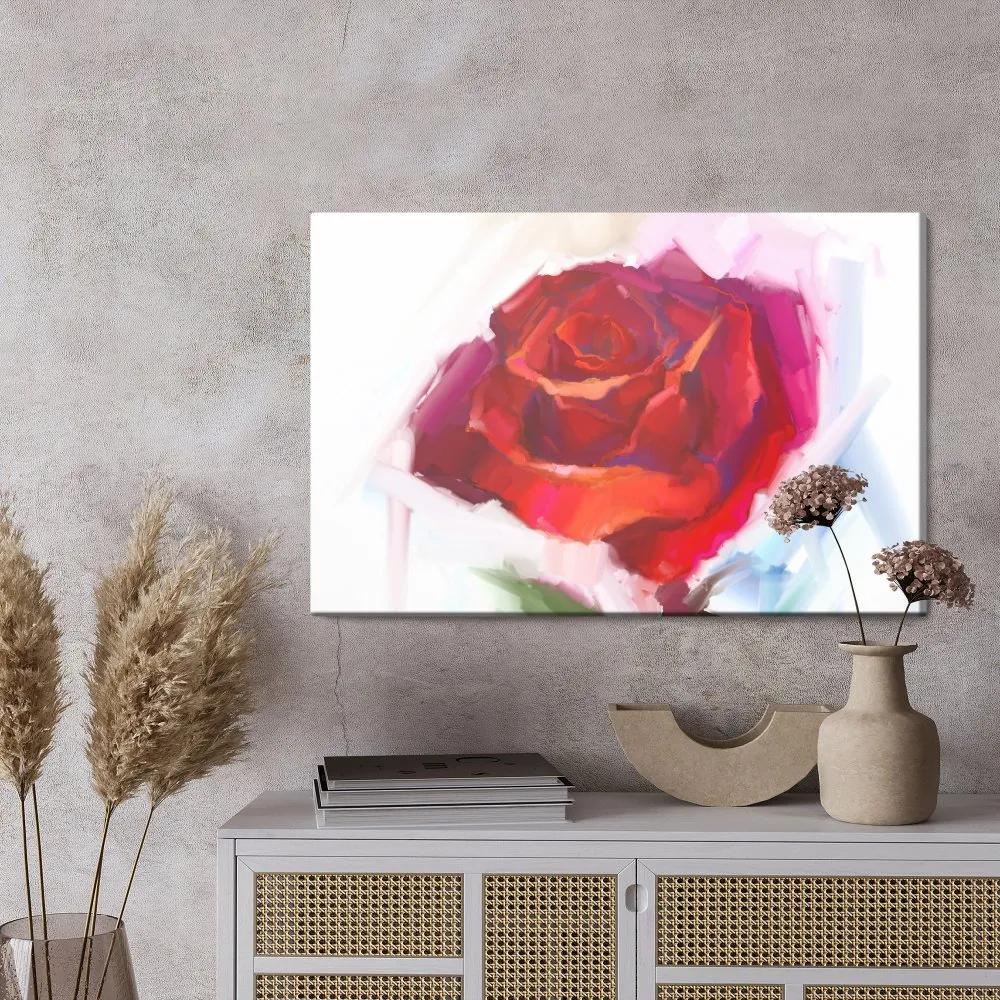 Obraz Růže Jako Malovaná Nedostatek Nedostatek Plátno Canvas 100x70
